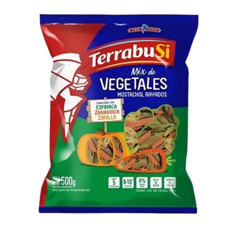 Fideos Mostachol rayado Terrabusi Mix de Vegetales 500grs - Plenit